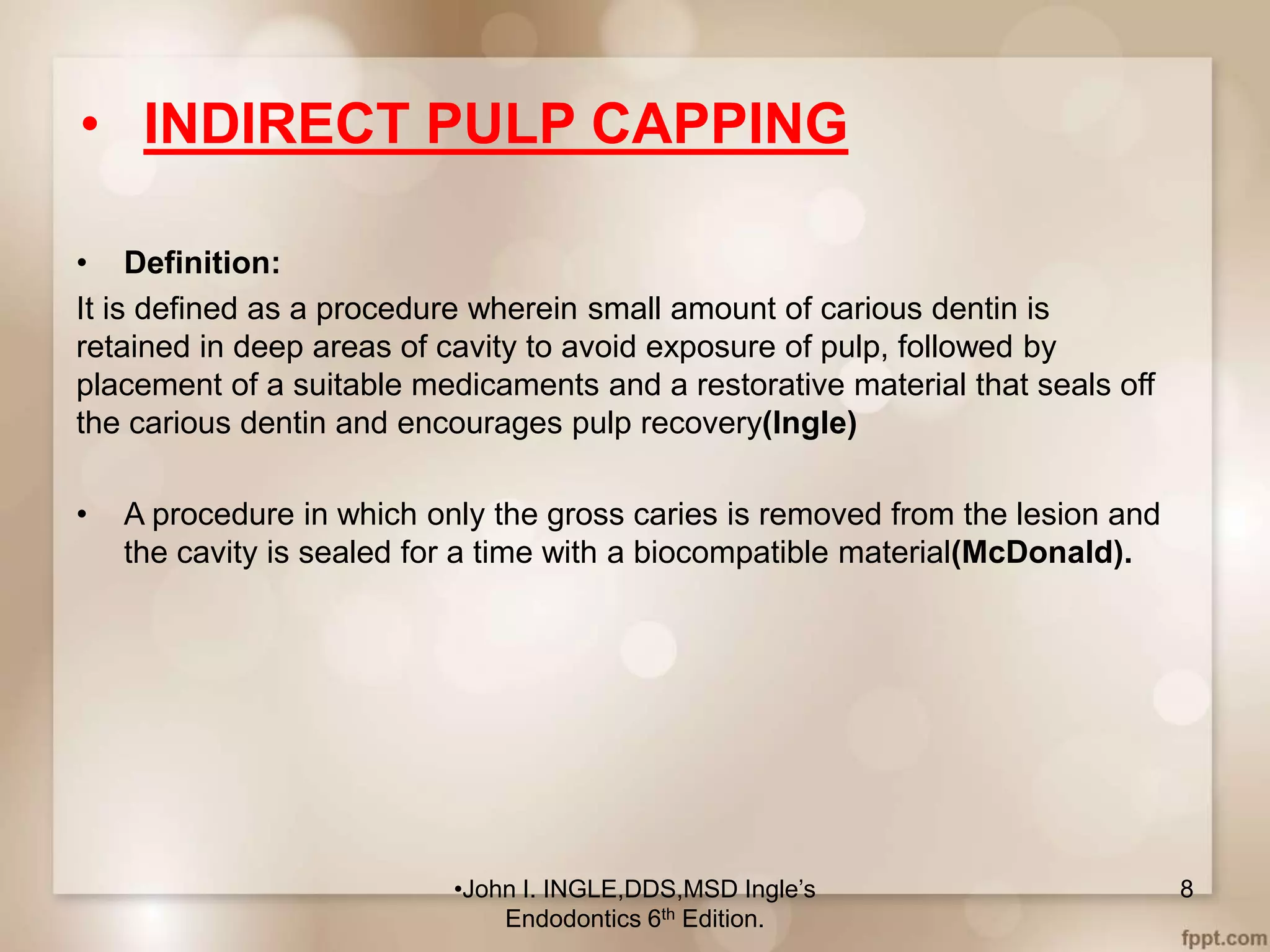 Vital Pulp Therapy | PPT