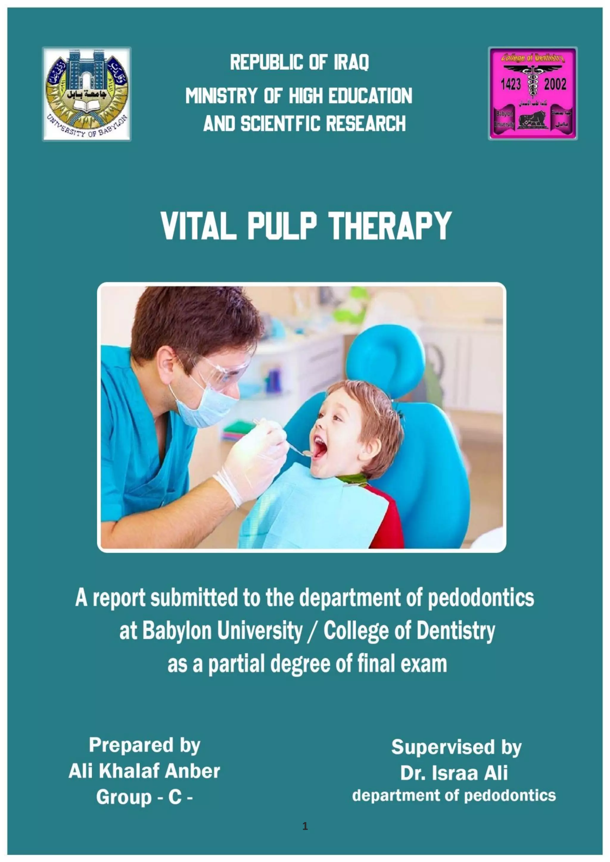 Vital pulp therapy technique | PDF