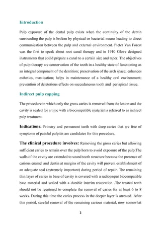 Vital pulp therapy technique | PDF