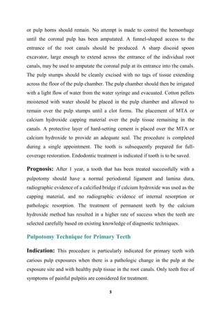 Vital pulp therapy technique | PDF