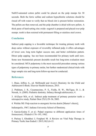 Vital pulp therapy technique | PDF