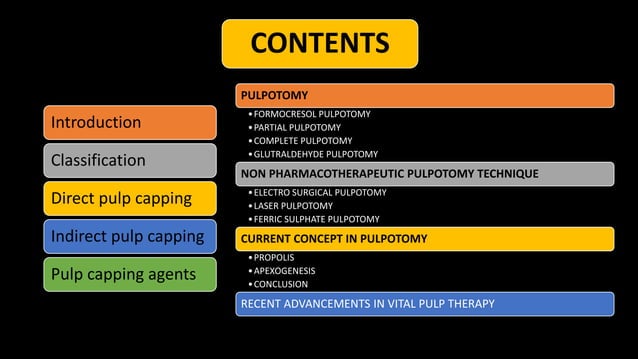vital pulp therapy.pptx | Dental Health | Diseases and Conditions