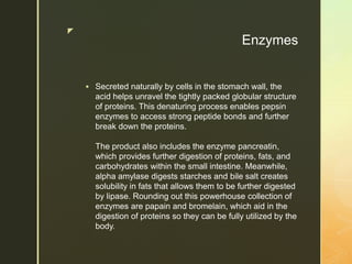 Vital Role of Enzymes in Breaking Down Food in the Digestive Tract | PPT
