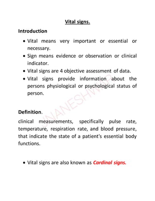 vital sign part 1 | DOCX