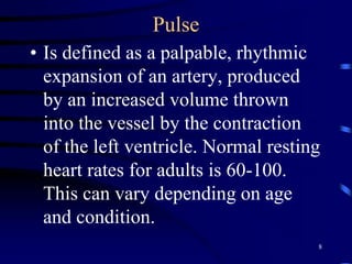 Vital Signs for Paramedics Assessment.ppt | Heart and Cardiovascular ...