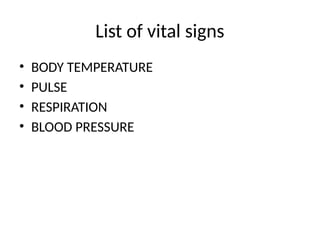 vital signs.pptx fundamentals of nursing | PPTX