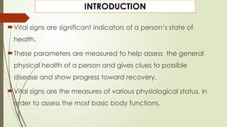 Introduction to vital parameters nursing. pptx | PPTX