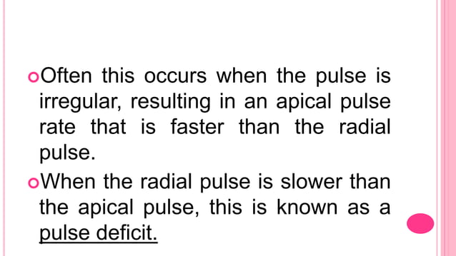 Vital signs - pulse monitoring. | PPTX | Heart and Cardiovascular ...