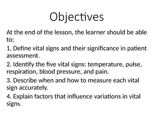 VITAL SIGNS slide share notes for nursing | PPTX