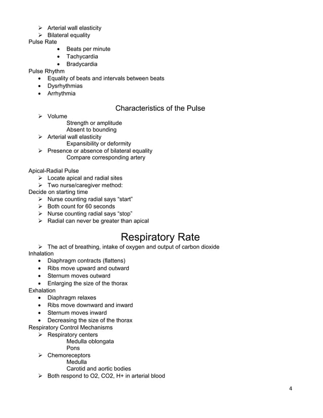 Vital signs Lecture | DOC | Heart and Cardiovascular Diseases ...