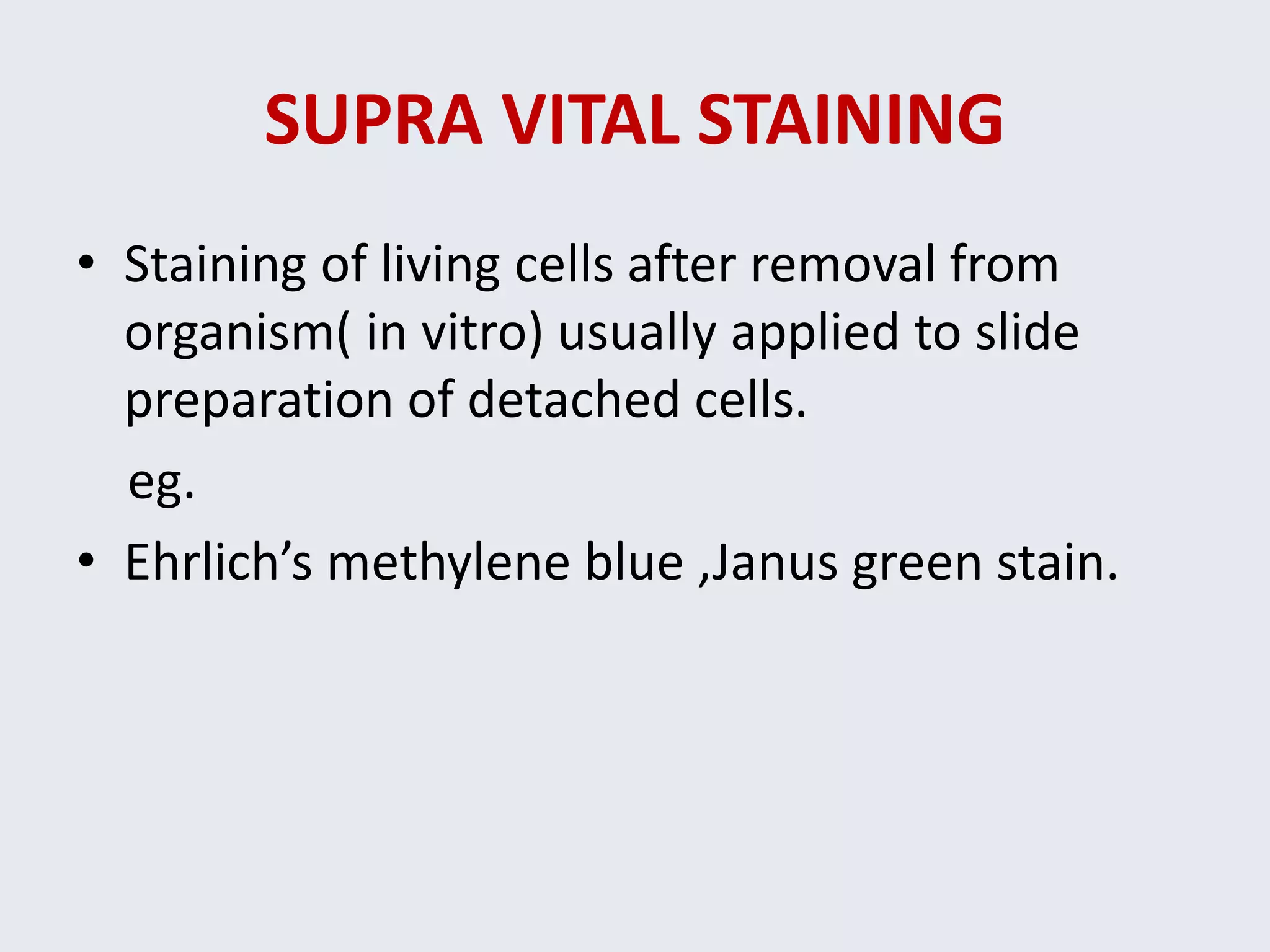 Vital staining ppt notes | PPTX