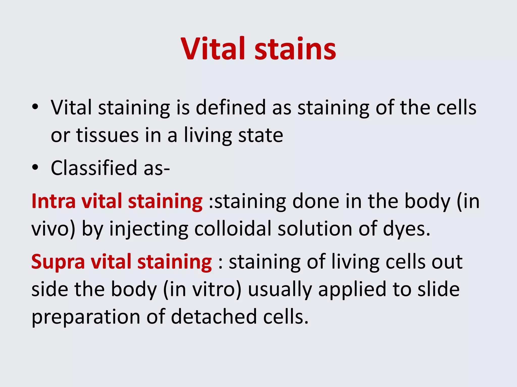 Vital staining ppt notes | PPTX
