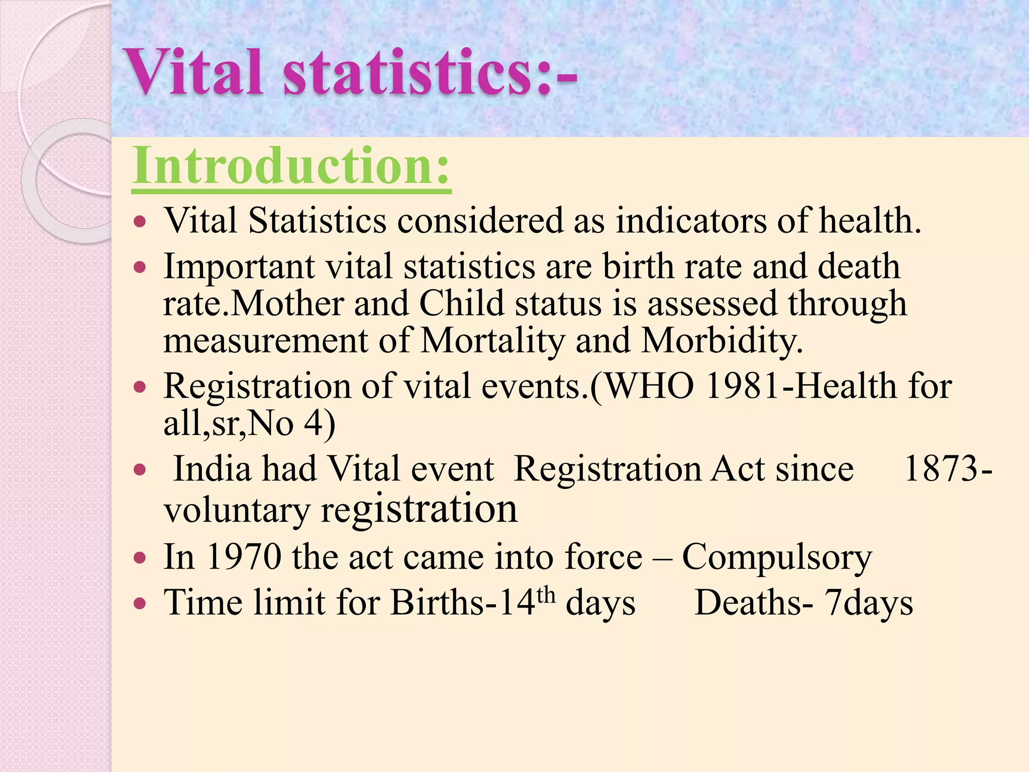 Vital stastics in obg converted | PDF