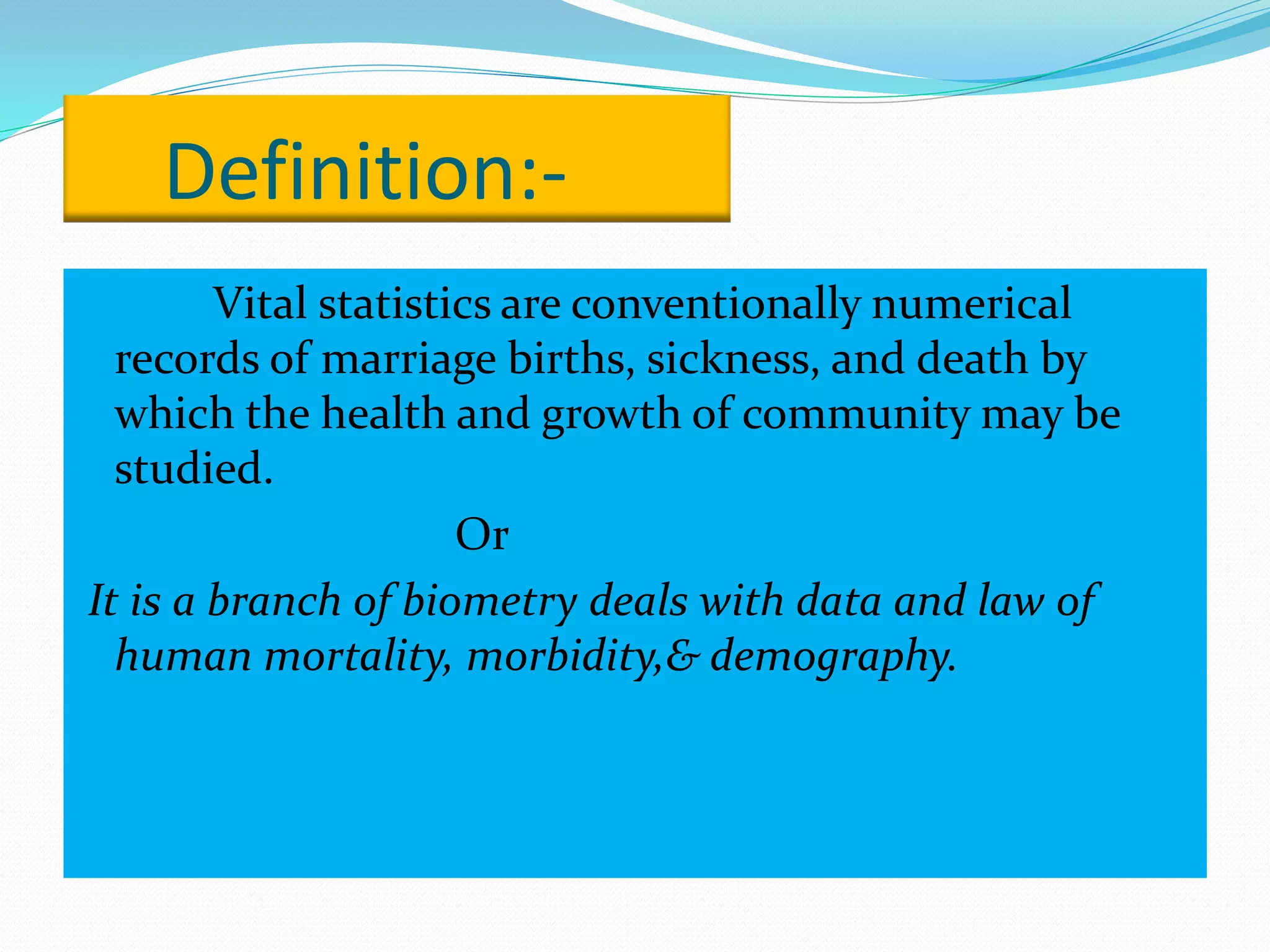 Vital statistics | PPTX
