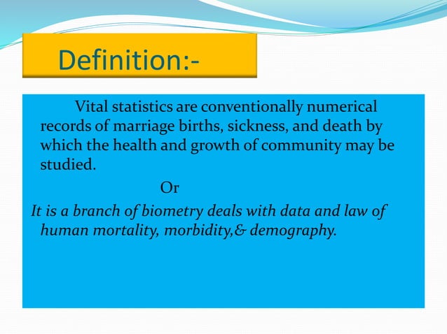 Vital statistics | PPTX