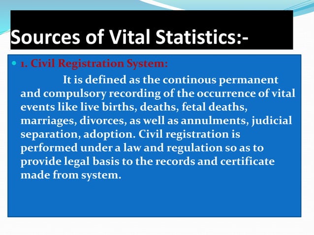 Vital statistics | PPTX