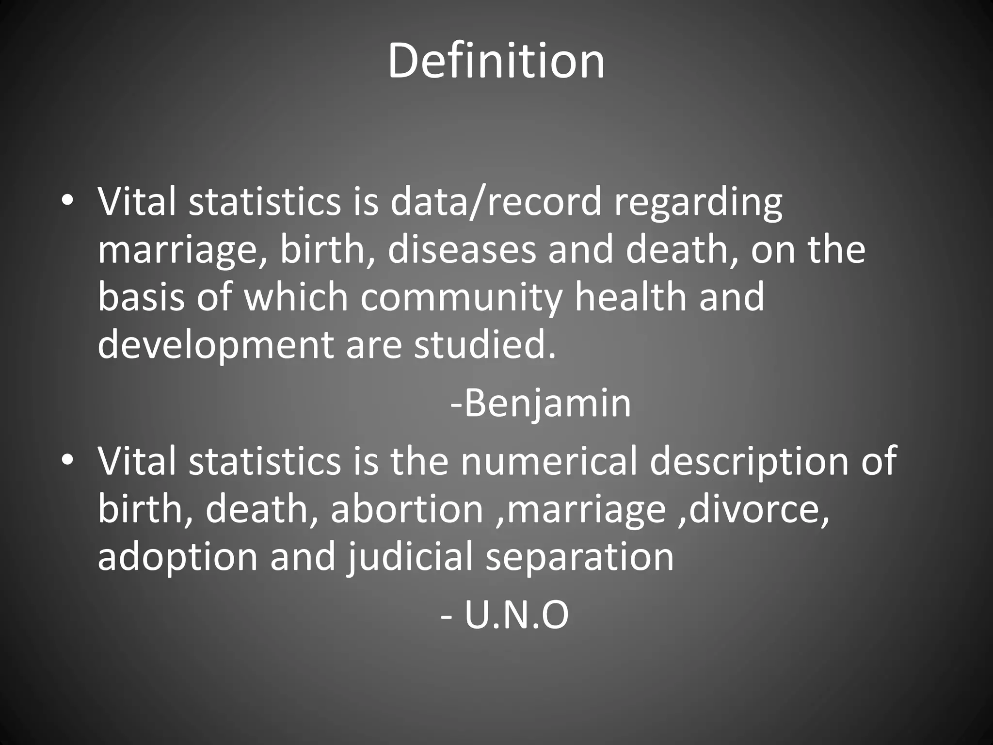 Vital statistics | PPTX