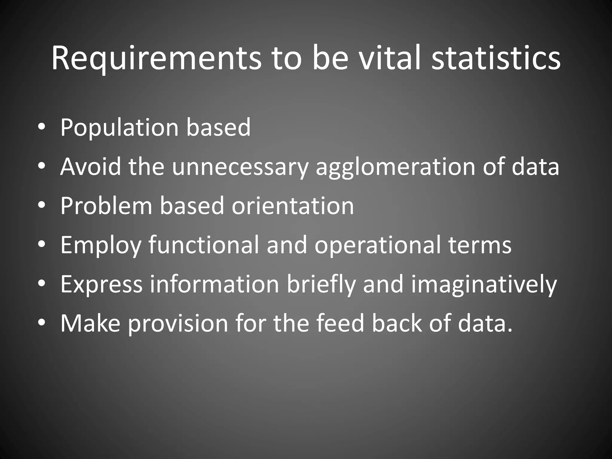Vital statistics | PPTX