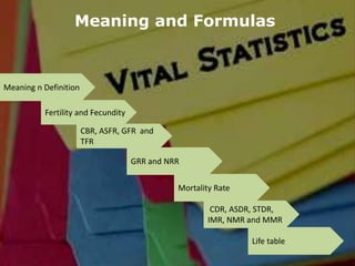 Vital statistics | PPT