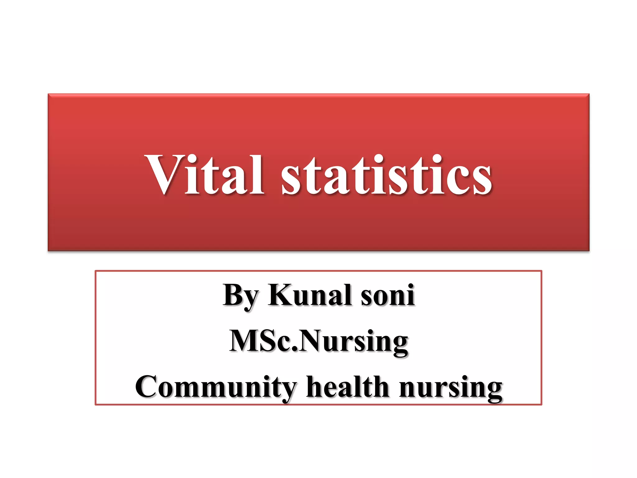 Vital statistics | PDF