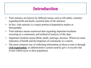 Vital statistics | PDF