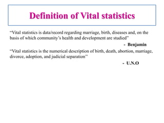 Vital statistics | PDF