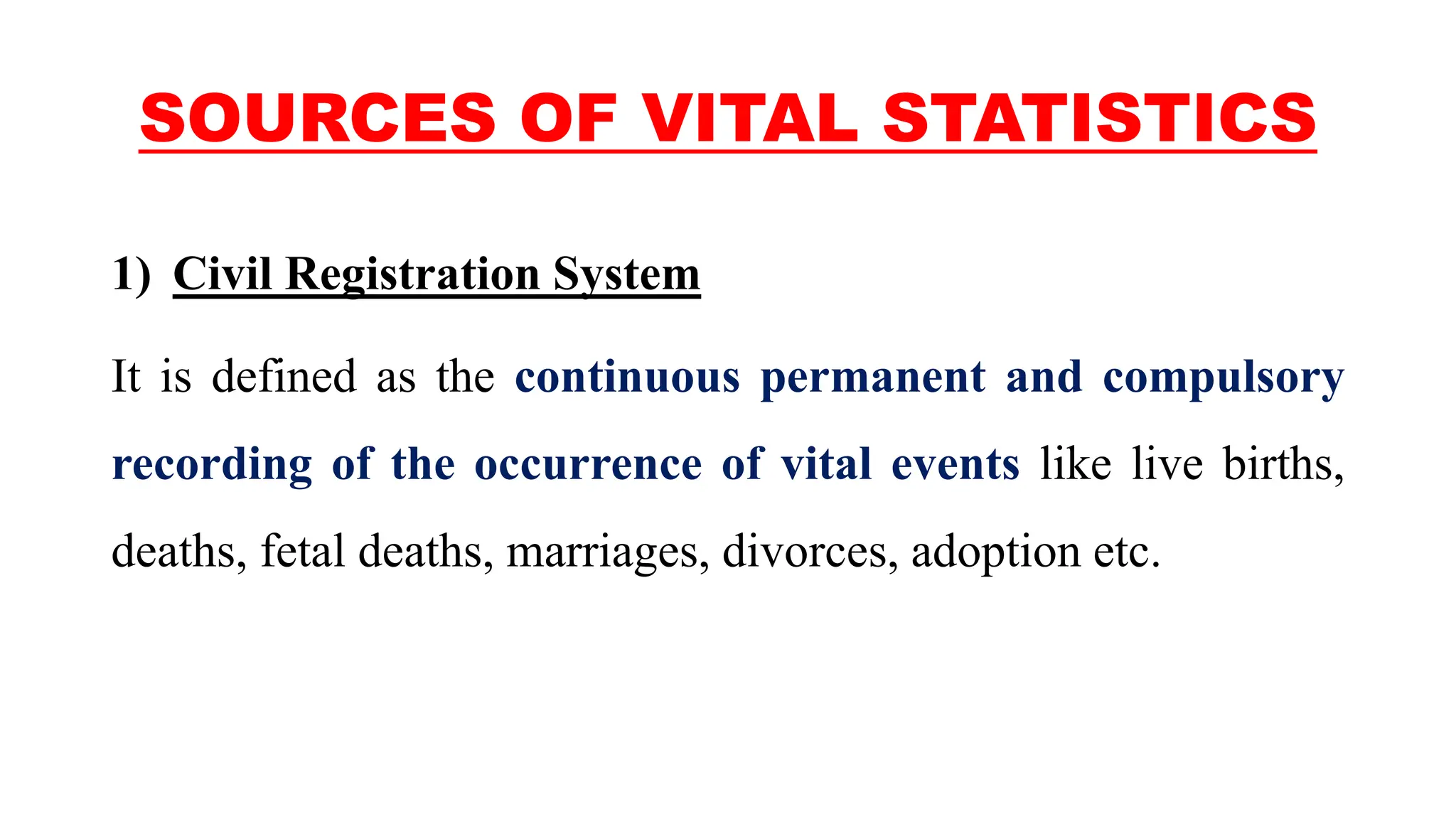 VITAL STATISTICS | PPTX