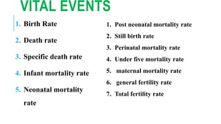 Vital statistics.pptx Vital statistics, the records of birth and death ...