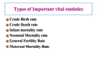 vitalstatistics students of B.sc and Gnm | PPTX