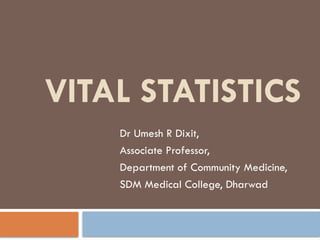 Vital Statistics-URD.pptx VITAL EVENTS STATS | PPTX