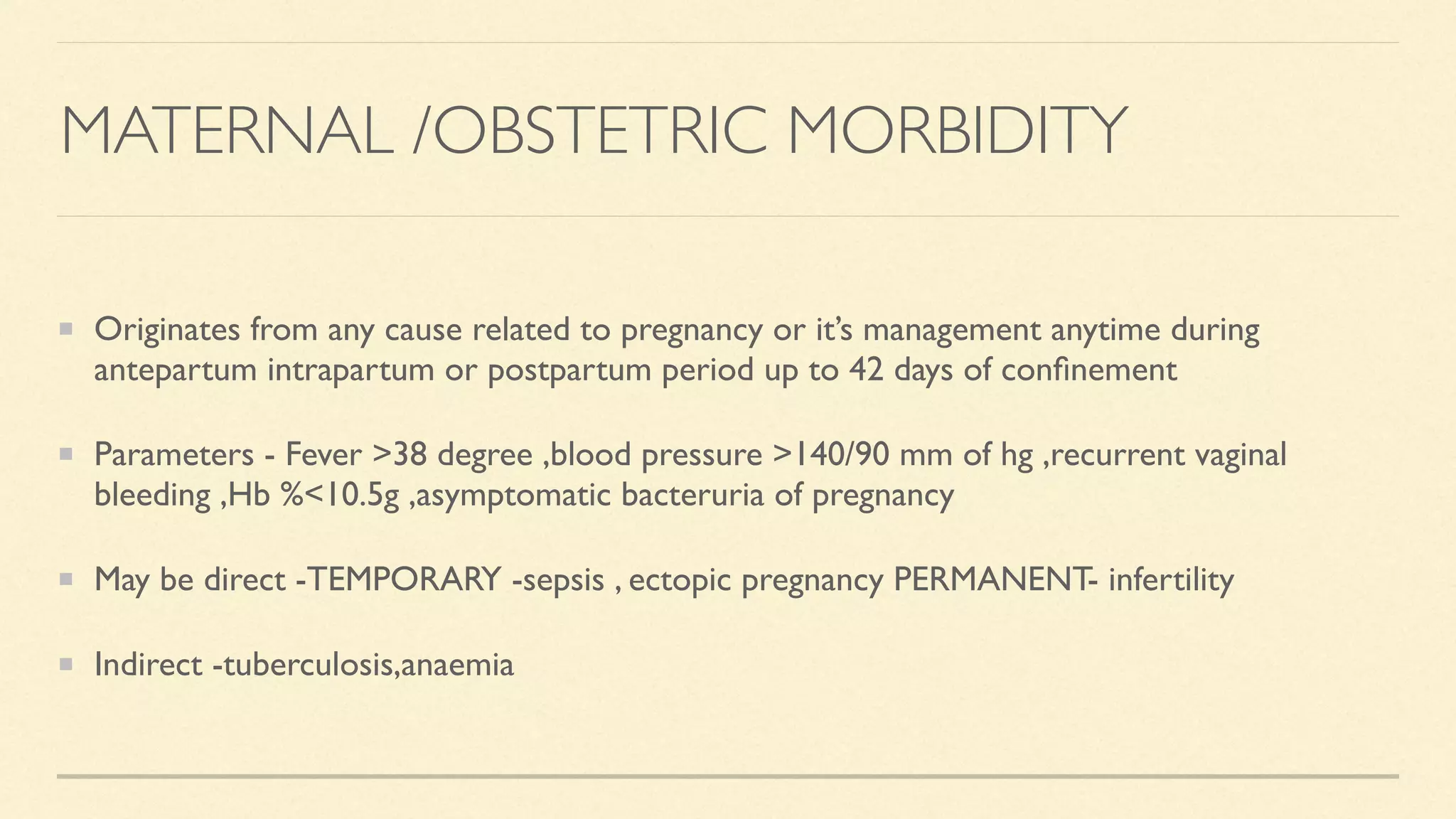 Vital Statistics obstetrics | PDF