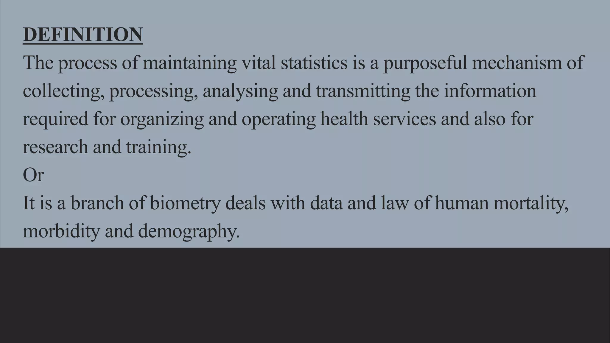 Vital statistics | PPTX