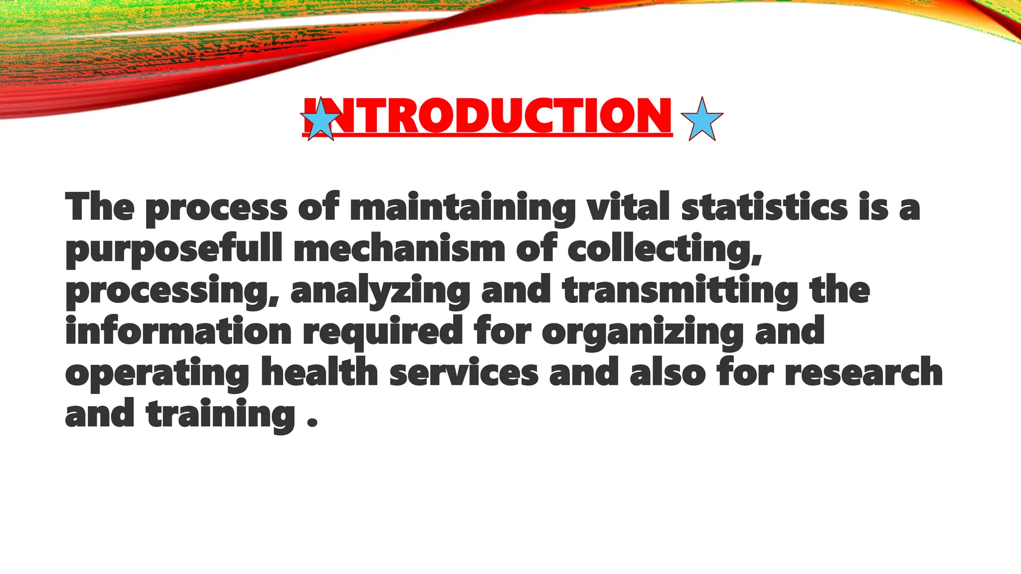 vital statistics ppt for gnm and b.sc students | PPTX