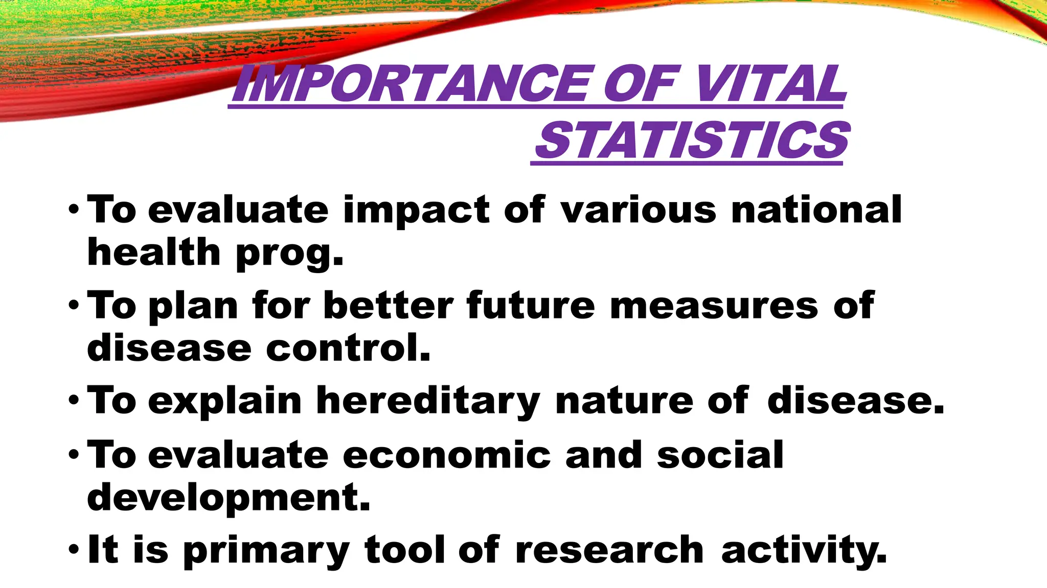 vital statistics ppt for gnm and b.sc students | PPTX