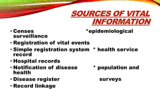 vital statistics ppt for gnm and b.sc students | PPTX