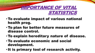 vital statistics ppt for gnm and b.sc students | PPTX