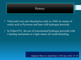 Vital tooth bleaching | PPTX