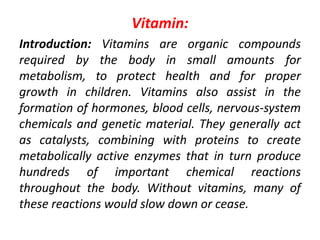 Vitamin | PPTX | Bone and Joint Conditions | Diseases and Conditions