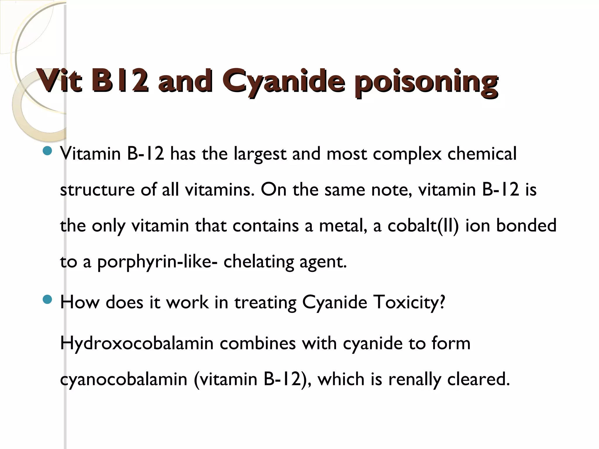 Vitamin B-12 Chemistry and Mode of Action | PPT