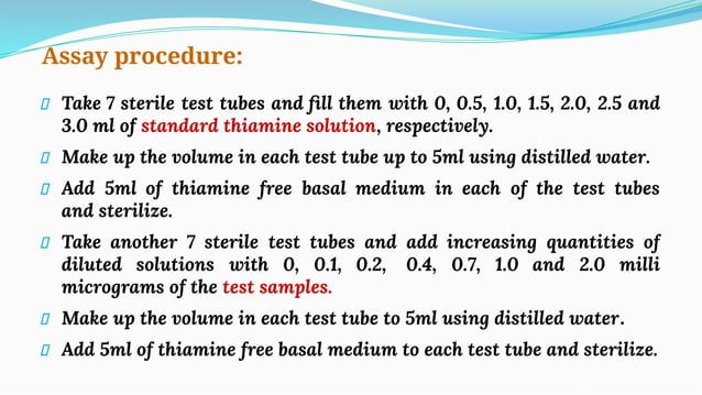 Microbiological assay of vitamins B series | PDF | Nutrition | Healthy ...