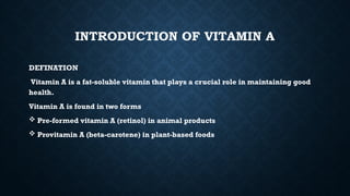 Vitamin A Vitamin A Vitamin A Vitamin A | PPTX
