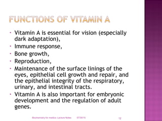Vitamin A chemistry, functions and deficiency | PPT