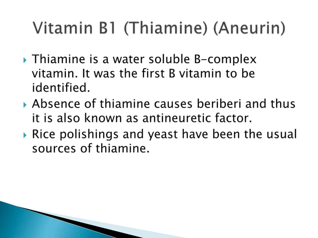 Vitamin A and B1 | PPT