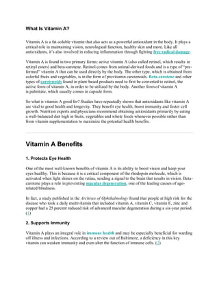 Vitamin a benefits eye | PDF
