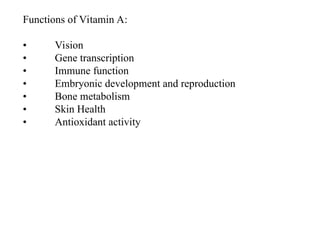 Vitamin A Biochemistry. deficiency and toxicity.ppt