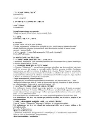 Bula Vitamina c | PDF