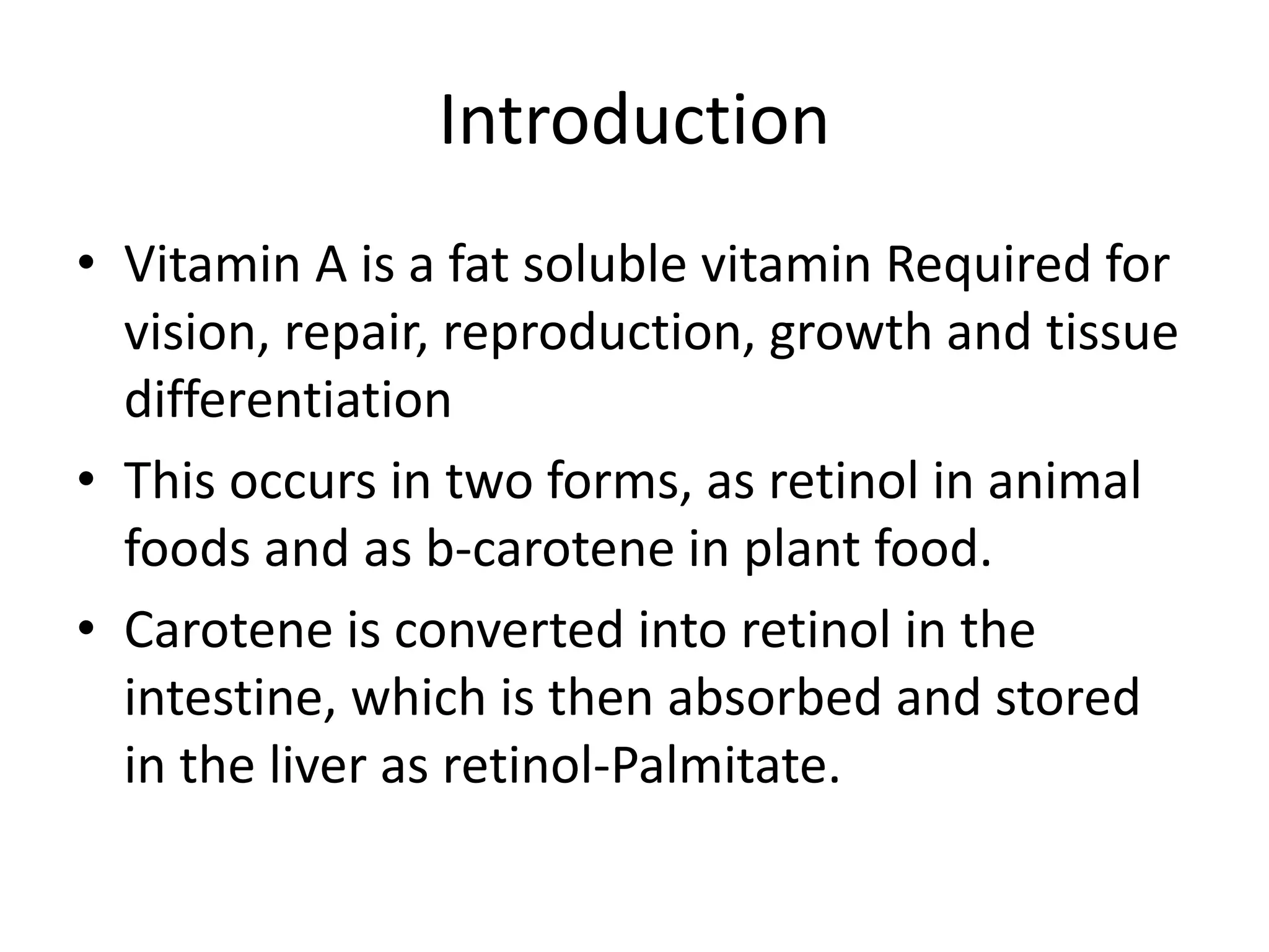 Vitamin A deficiency and control programme | PPTX