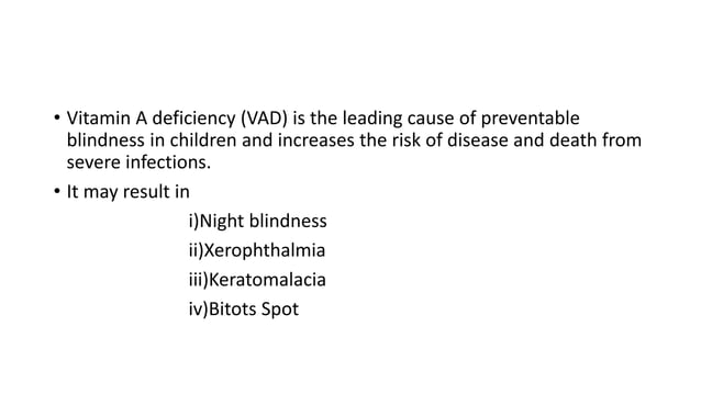 Vitamin a deficiency programs | PPTX | Children\'s Health | Healthy Living