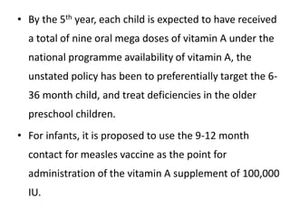 Vitamin A prophylaxis programme | PDF