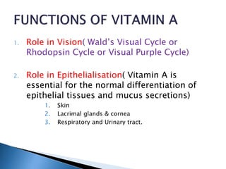 Vitamin A and vitamin E deficiency diseases | PPT